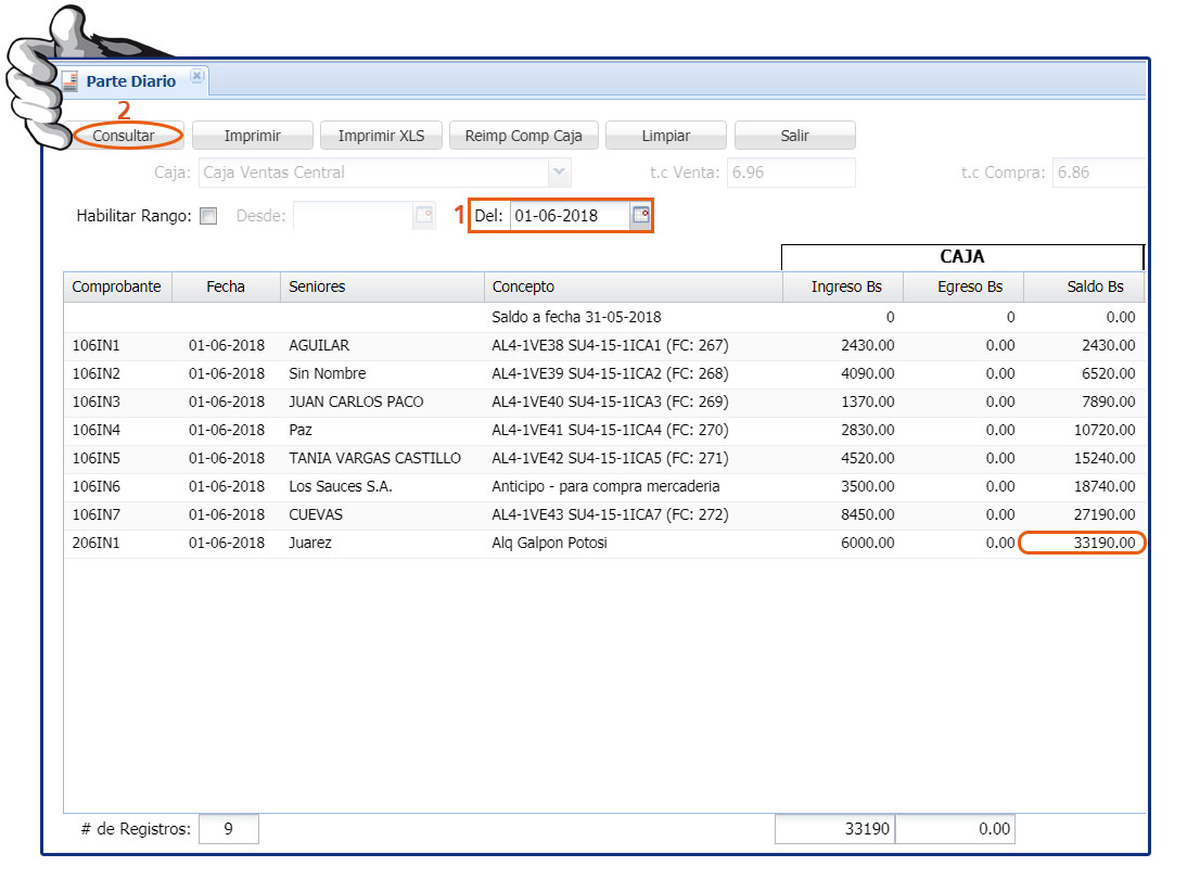 Proceso de arqueo mas transferencia de cajas v.1 - Monkeysoft software ...